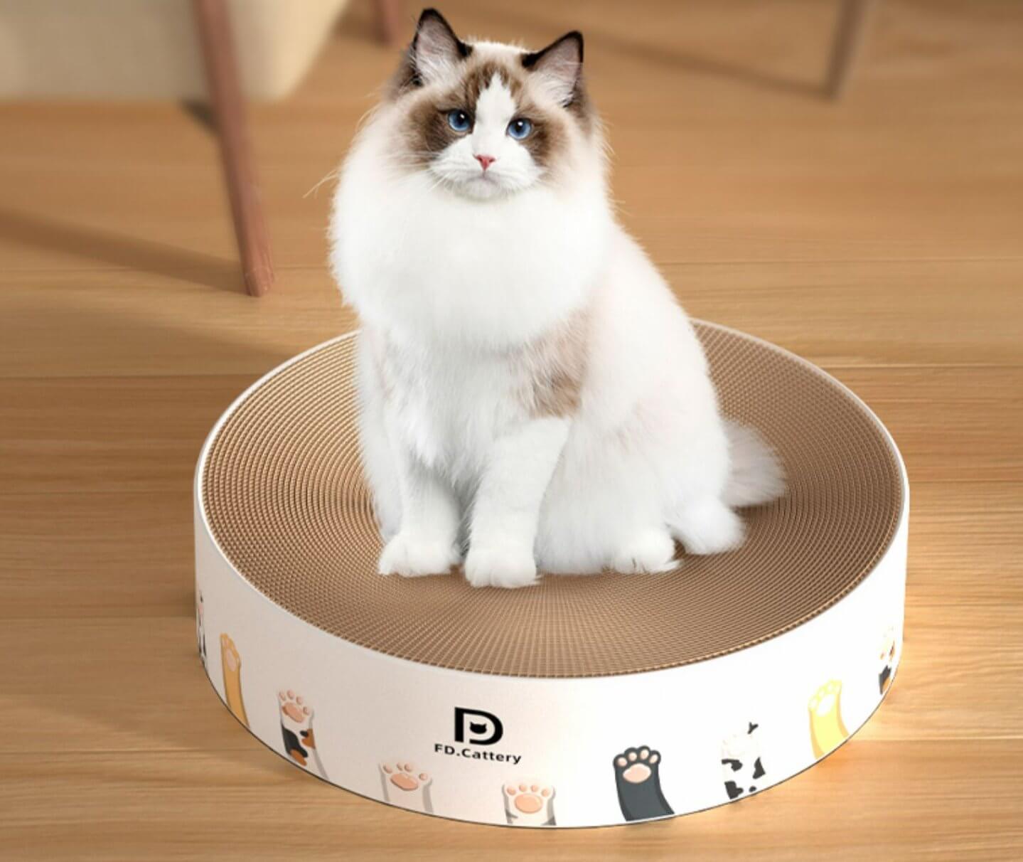 Paw Print Cartoon Cat Scratcher