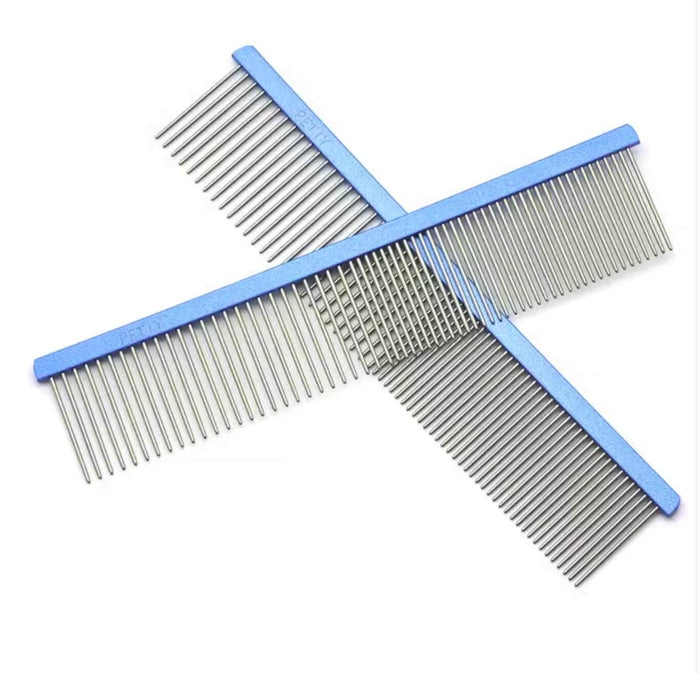 Pet Steel Grooming Comb with Stainless Steel Teeth for Removing Tangle